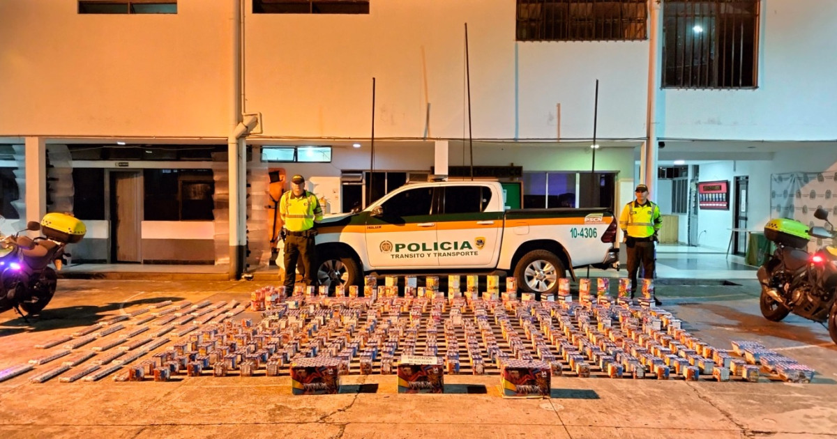 No aprenden con la pólvora: han decomisado 410 kilogramos en Caldas